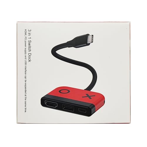 Switch Dock for Nintendo Switch/OLED Switch,Portable TV Dock with 4K HDMI USB 3.0 Port and USB C Charging,Travel Dock for Nintendo Switch Samsung Steam Deck MacBook Pro/Air and More