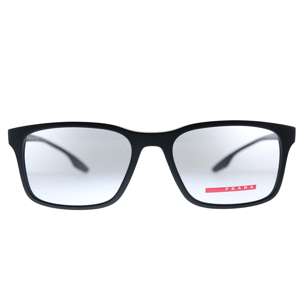 Prada Linea Rossa PS 01LV 1BO1O1 Black Plastic Square Eyeglasses 54mm
