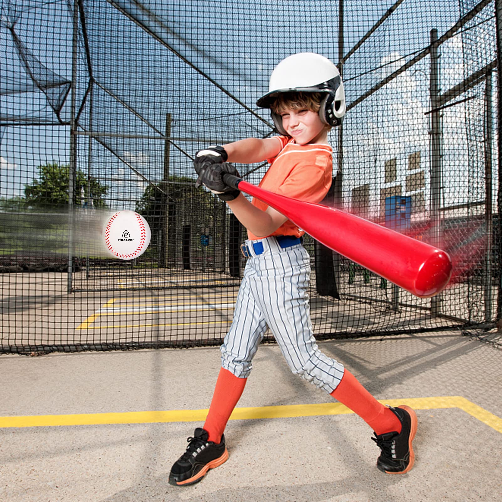 PACKGOUT Soft Baseballs Foam Baseballs for Kids, Practice Training Softball Tballs Balls, Safty Baseballs for Batting Tees, for Foam Ball Gloves Mitts Bats Nets Bags