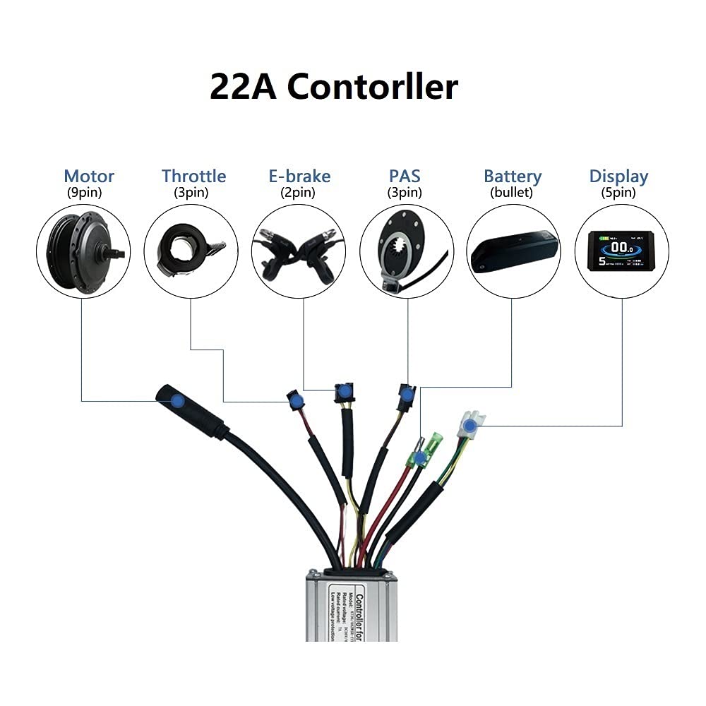 SCHUCK Conversion kit 36V 500W, 20inch with LCD5 Display, Front Wheel Conversion kit. Bicycle Electric Conversion kit