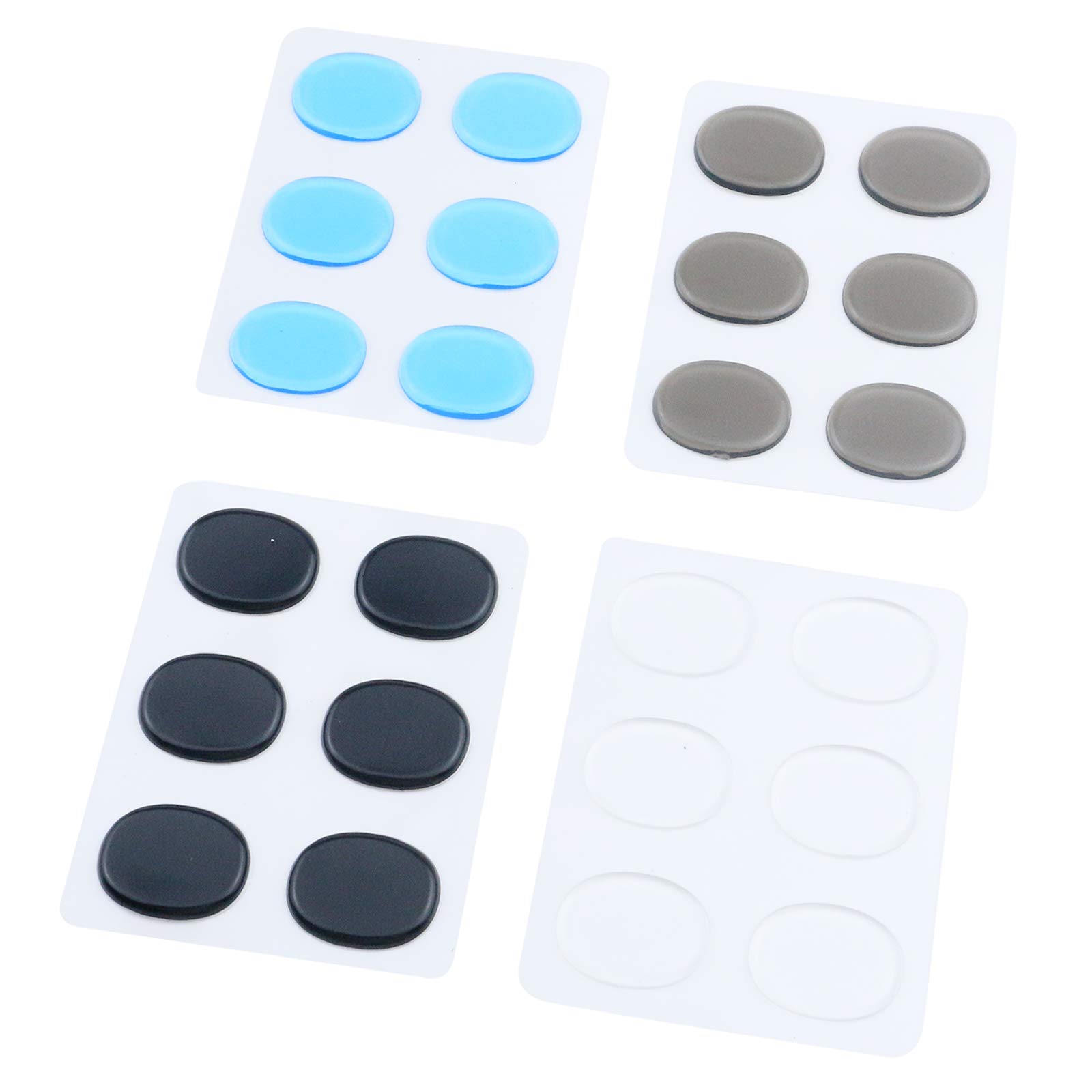 Semetall Drum Dampeners 24 Pcs Drum Gel Pads 4 Colors Silicone Drum Silencers Dampening Gel Pads for Drums Tone Control,Snare Mute Pad