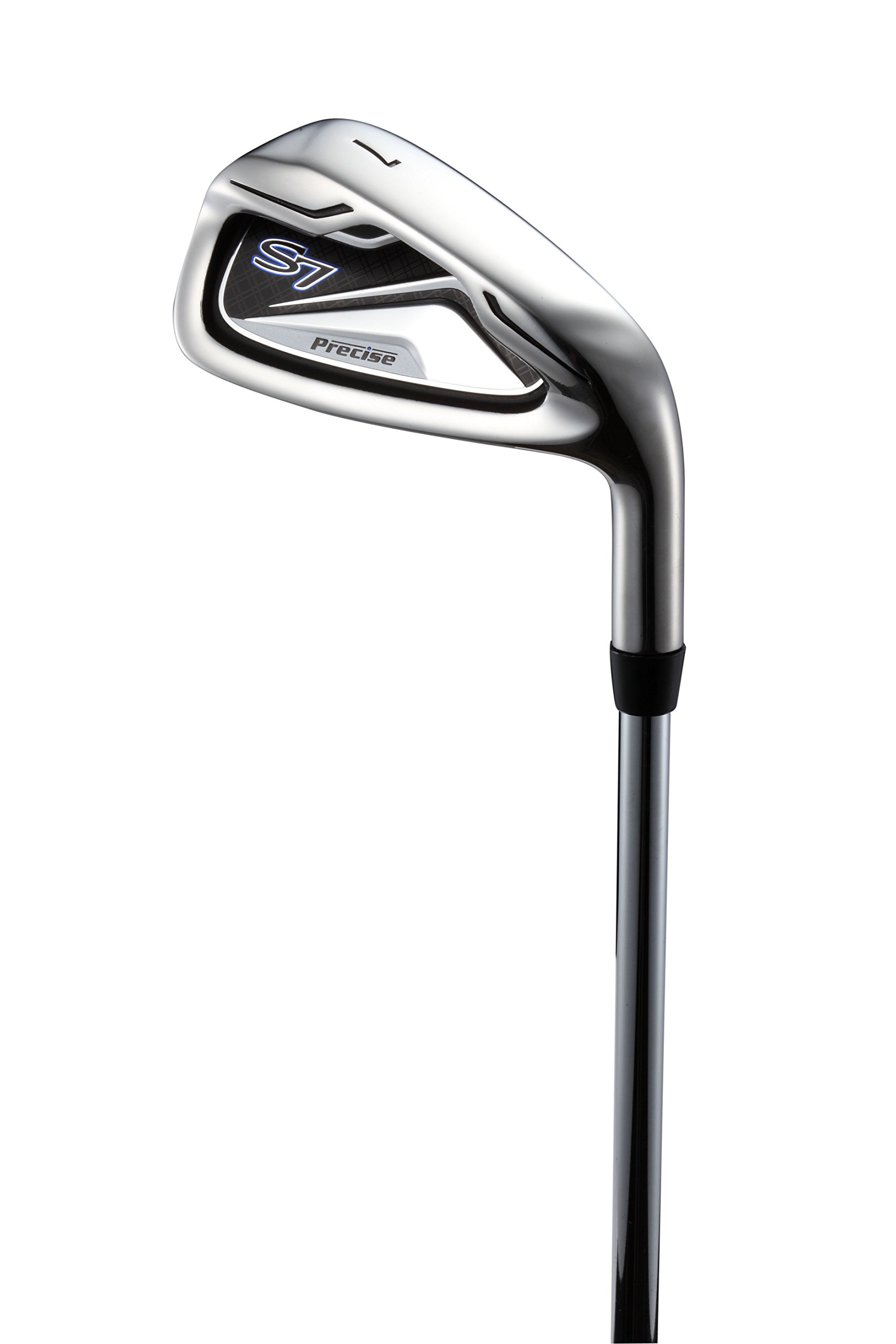 Precise S7 Tall Men’s (6'1" to 6'4") Right Handed Complete Golf Club Set Include 460cc Driver, 3 Wood, 5 Wood, 24* Hybrid, 5-9 PW Irons, Sand Wedge, Putter, Deluxe Stand Bag & 4 Headcovers, Black/Blue
