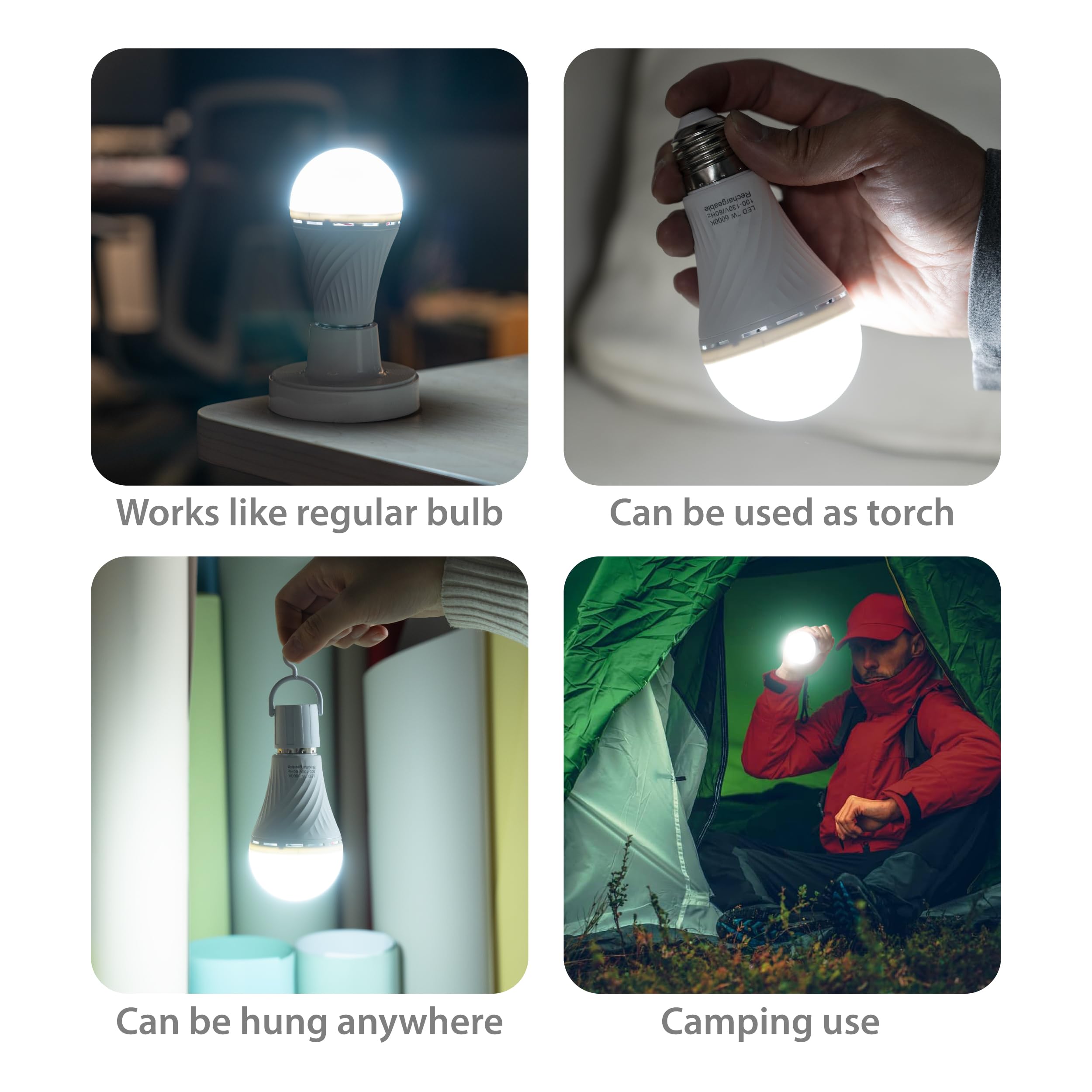 Percompile PAR20 LED Light Bulbs, 50W Halogen Equivalent, Recessed Light Bulbs, Flood Lights Indoor, Non Dimmable, 6000K Daylight White 7W 850Lumen