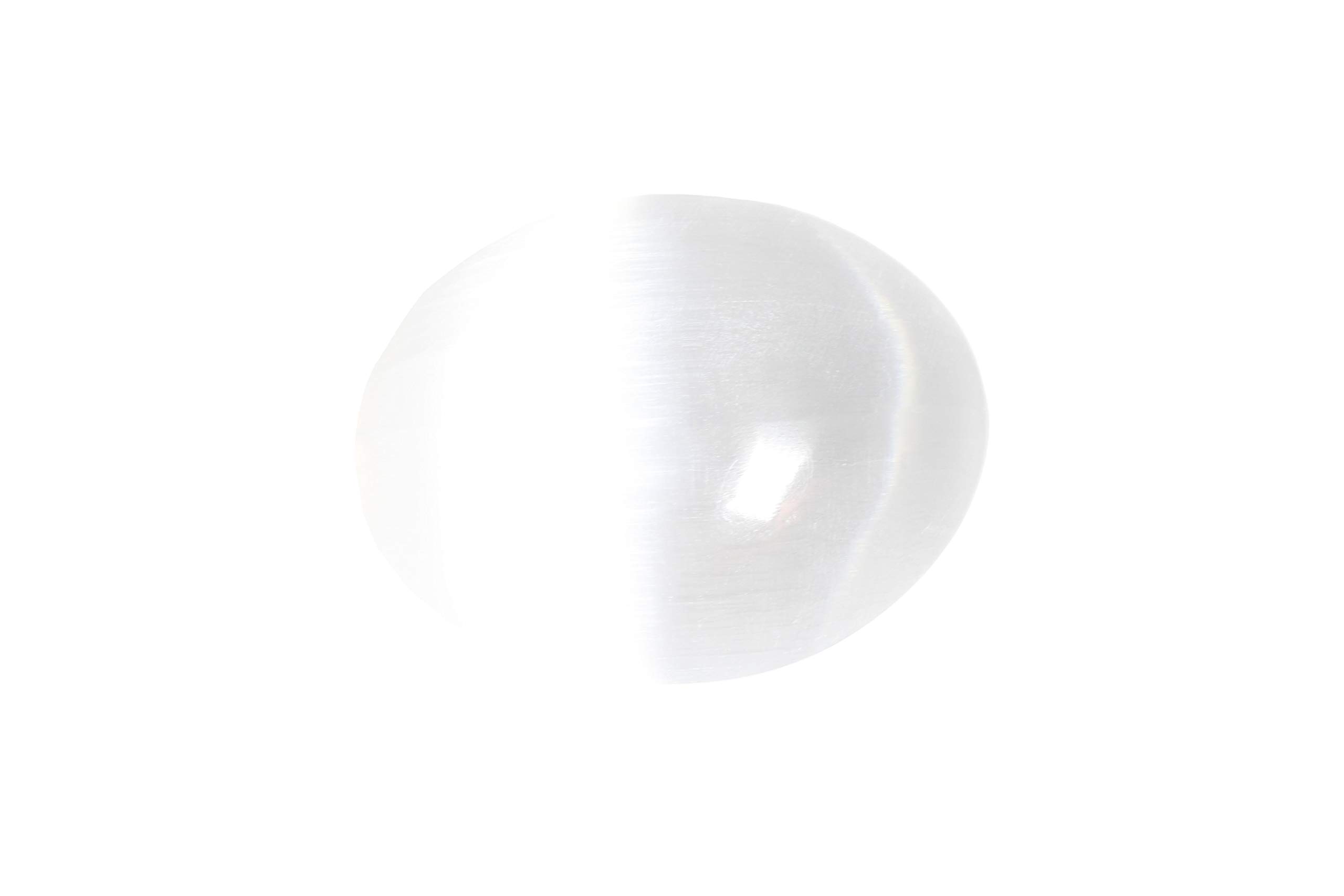 Selenite Crystal Palm Stone - Worry Stone - Spiritual Healing Massage Palmstone with Certificate of Authenticity by Dey Designs