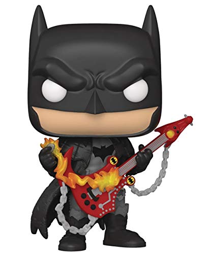 POP DC Heroes: Death Metal Batman with Guitar (PX Previews Exclusive) Funko Pop! Vinyl Figure (Bundled with Compatible Pop Box Protector Case), Multicolor, 3.75 inches