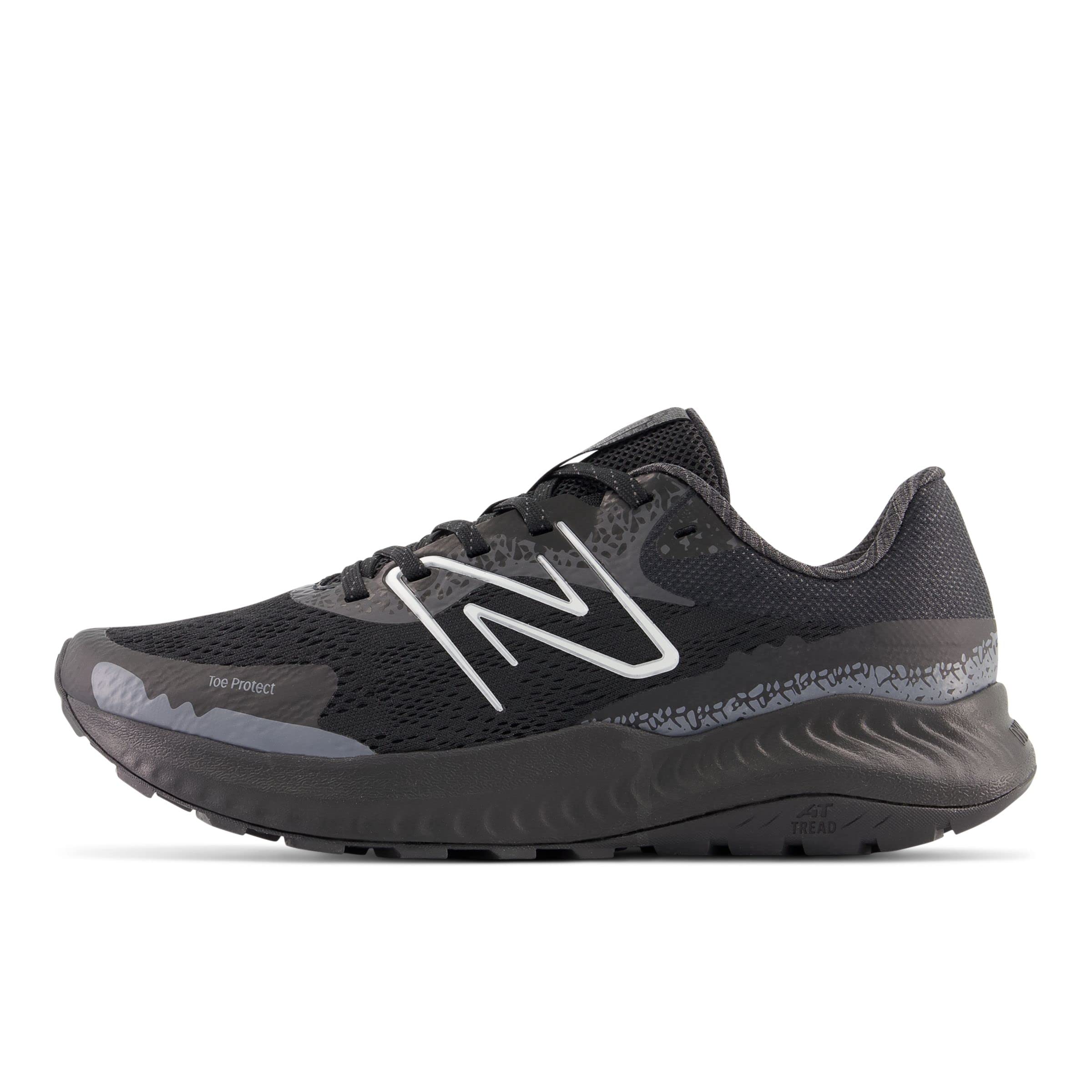 New Balance Men's Dynasoft Nitrel V5 Trail Running Shoe, Black/Black, 7.5