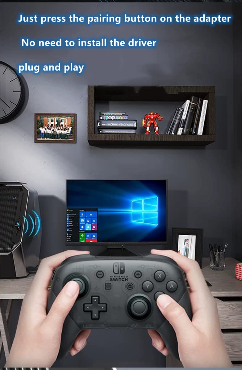 Wireless Controller Adapter for Windows PC/ Android TV Box/ Steam adapter Compatible with xbox wireless/PS4/ PS5/ Xbox One S/ Switch Pro /xbox 360 controller