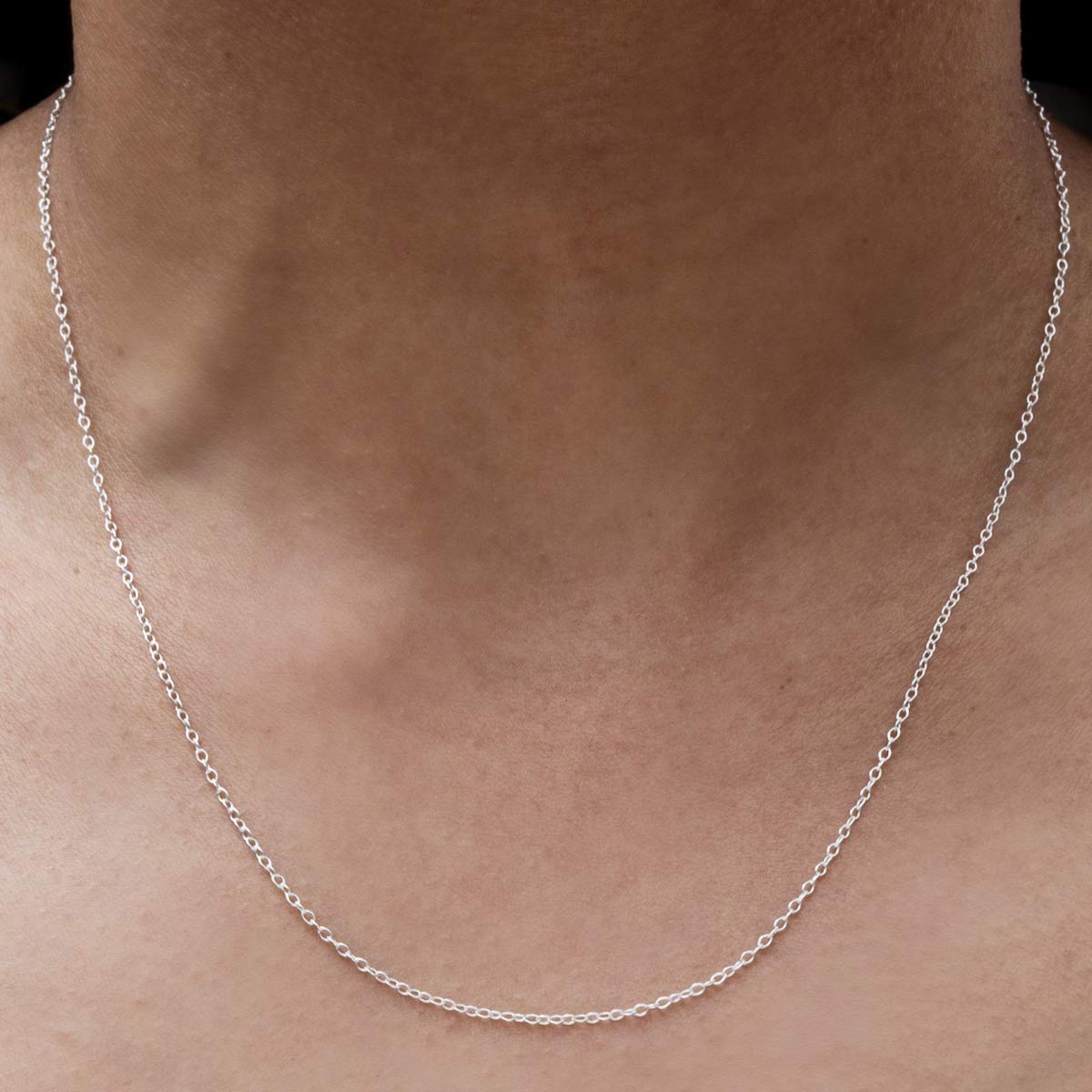 PORI JEWELERS Genuine Platinum 950 Solid Diamond Cut Anchor Chain Necklace -1.5mm Thick - Available in 16"-24" (18)