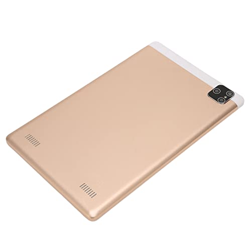 Zyyini 8inch HD Tablet, 1960x1080 IPS HD Touch Screen Tablet PC with 178 Degree Wide Viewing Angle, for Android 11 Dual Cards Dual Standby Octa Core Dual Camera Calling Tablet 2GB 32GB(Gold)