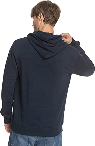 Quiksilver mens Essentials Terry Fleece Hooded Sweatshirt, Light Grey Heather, Large US