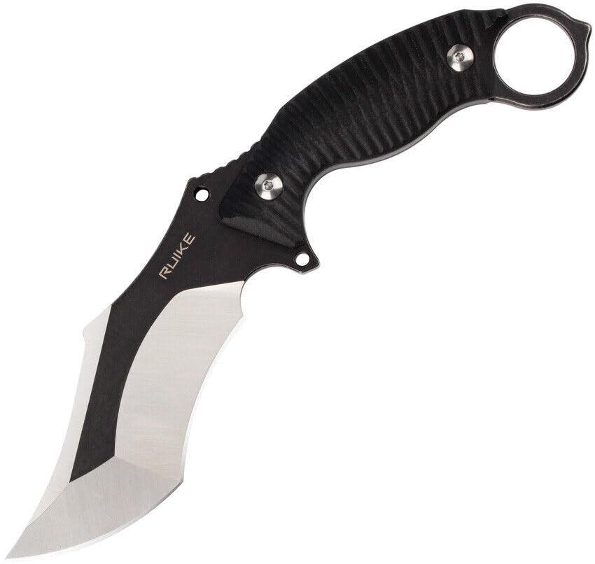 PIÑATAS OLE F181 Black G10 14C28N Sandvik Fixed Blade Knife w/Black ABS Sheath 181B1 6942870371276