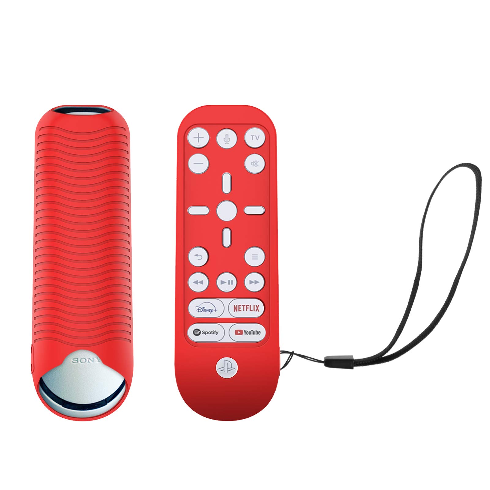 Seltureone Compatible for PlayStation 5 Media Remote Cover, Overall Full Body Silicone Protective Case Sleeve for PS5 Remote Control, Shock Absorption Washable, Red