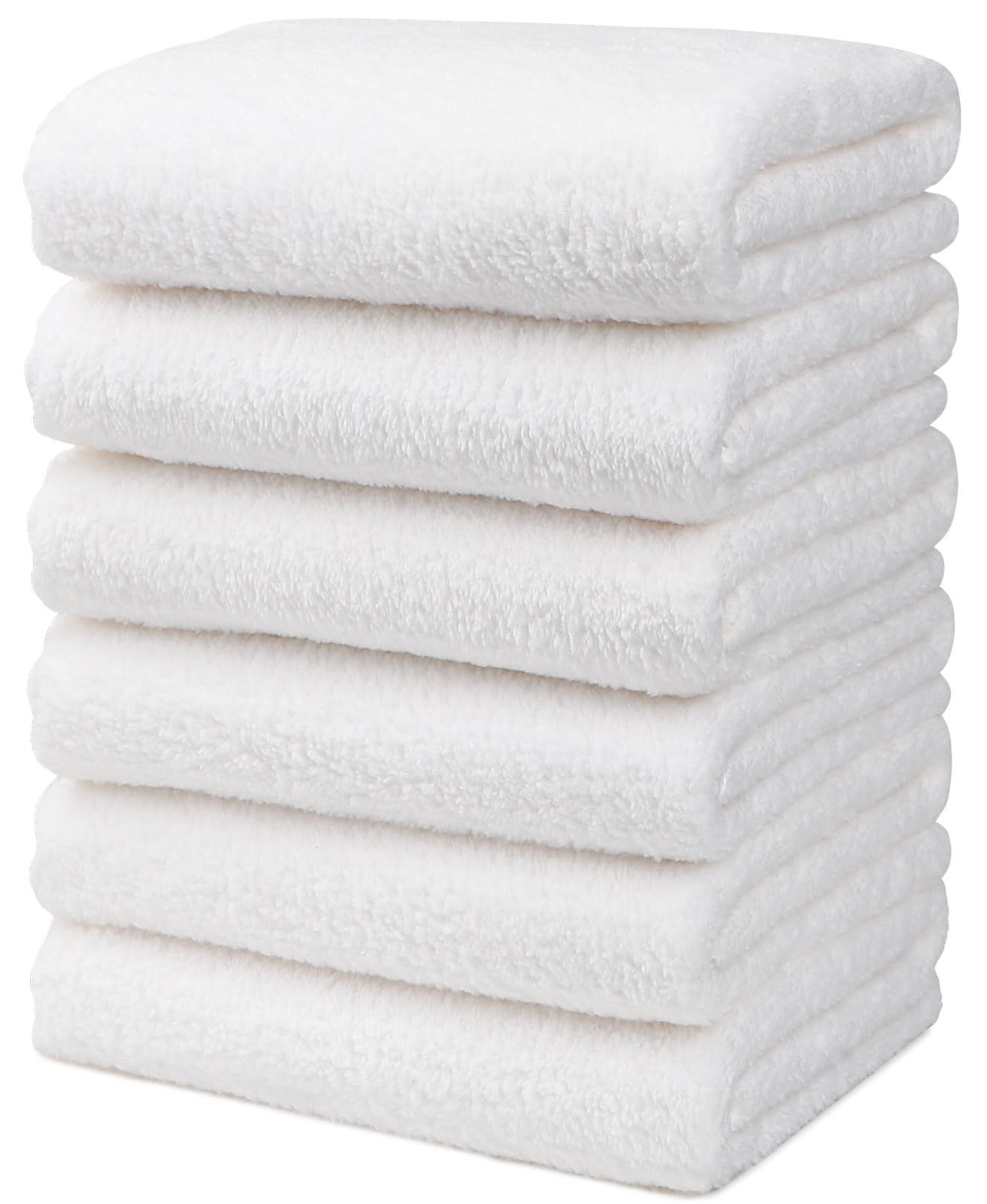 Orighty 6 Pack Hand Towels - Ultra Soft & Highly Absorbent - Microfiber Coral Velvet for Bathroom, Gym, Shower, Spa, Quick Drying Hand Towel 15 x 25 inches (Grey)
