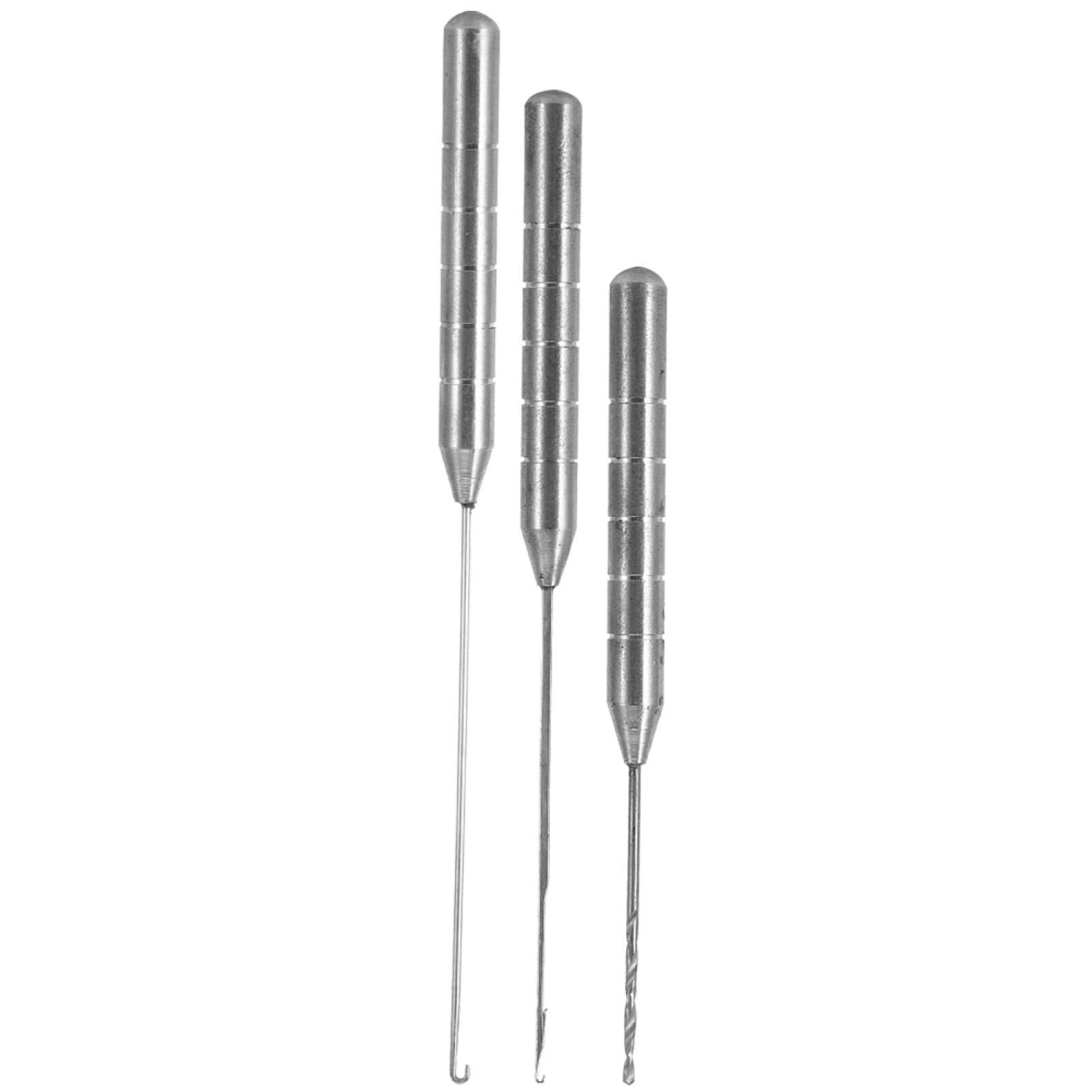 Portable Anti‑Rust Fishing Tool, 3 Pieces Stainless Steel Fishing Bait Drill Needles