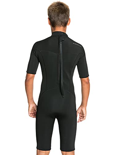 Quiksilver Boys 2/2 Sessions Short Sleeve Back Zip Wetsuit - Black | 8