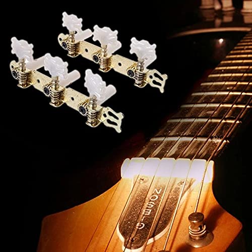 WYFDP 2Pcs Tuning Keys Pegs Machine Heads Steel Goden Tone Tuners for Classical Guitar Guitar Part Accessories