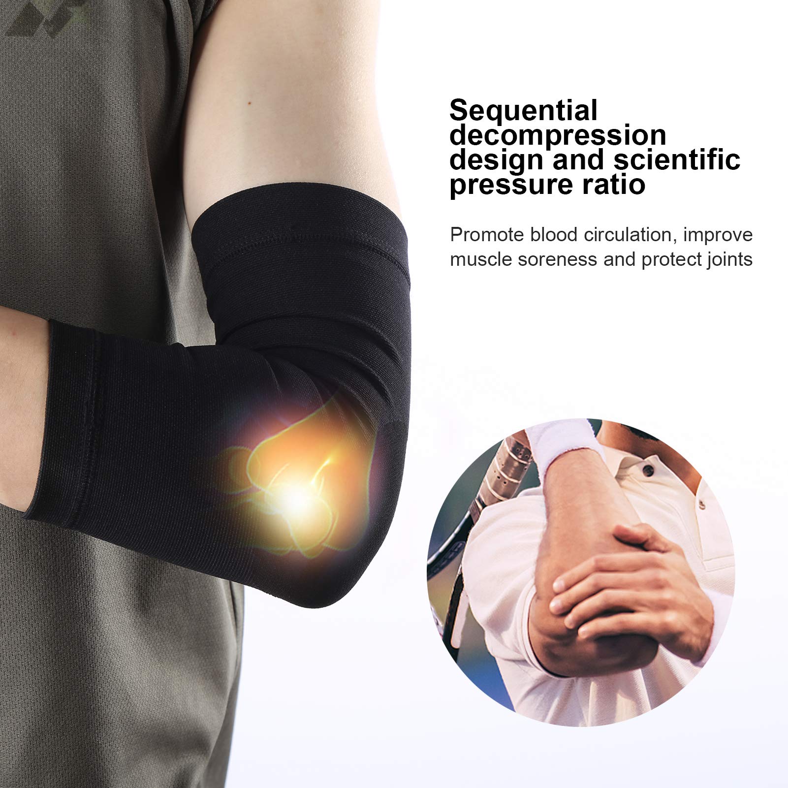 Tennis Elbow Brace, Light and Stretchable Elbow Protective Sleeve, Prevent Wrist Joint Injuries for Woman Man(S)