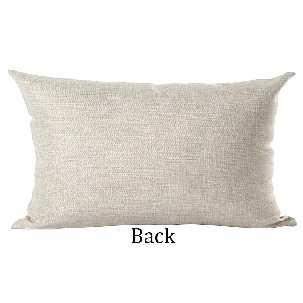 Ramirar Black Word Quote I Love You to The Moon and Back Stars Inspirational Decorative Lumbar Throw Pillow Cover Case Home Living Room Bed Sofa Car Cotton Linen Rectangular 12 x 20 Inches