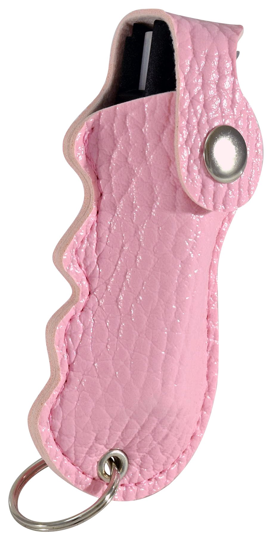 Pepper Defense 1/2 oz. Pepper Spray with Grip Holster and Keychain Attachment - Safety Twist Lock Glow Trigger - Maximum Strength 10% OC Formula - Self Defense Personal Protection (Pink 1-Pack)
