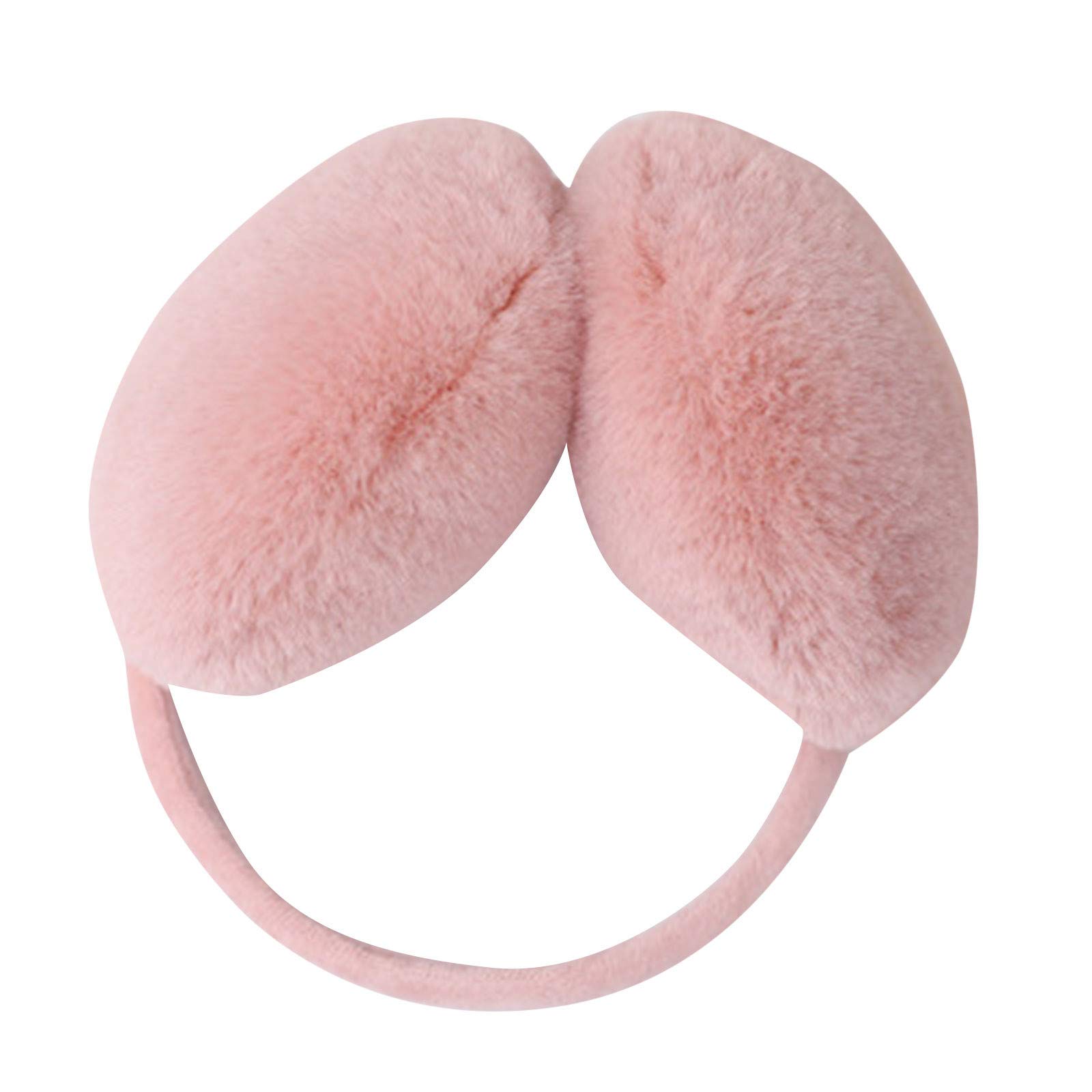 Women Winter Cute Earmuffs Ladies Earmuffs Plush Warm Earmuffs Ear Warmers Boys (Light Pink, One Size)