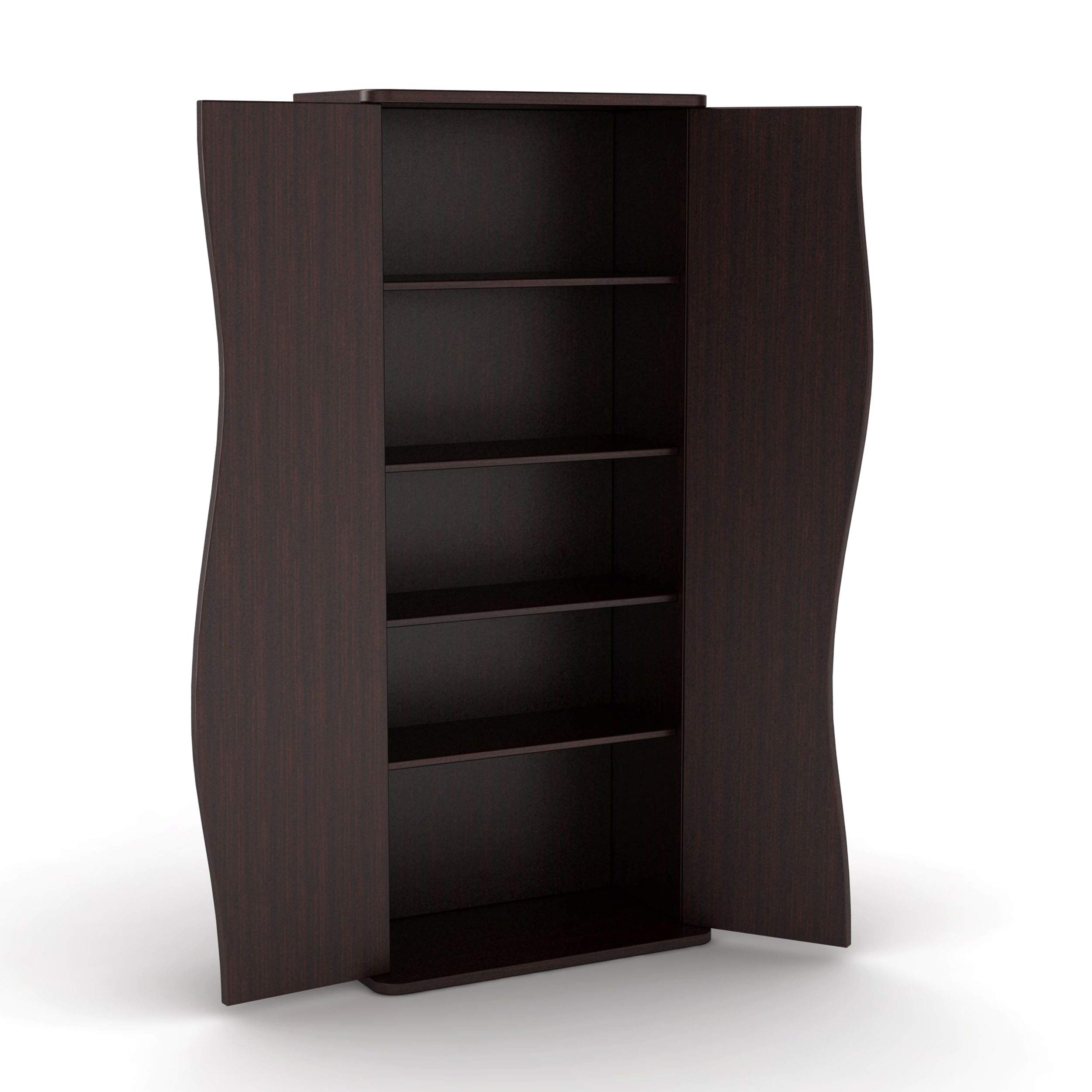 Venus Media Storage Cabinet - Holds 198 CDs, or 88 DVDs or 108 Blu-Rays, 4 Adjustable and 2 Fixed Shelves PN 83035729 in Espresso