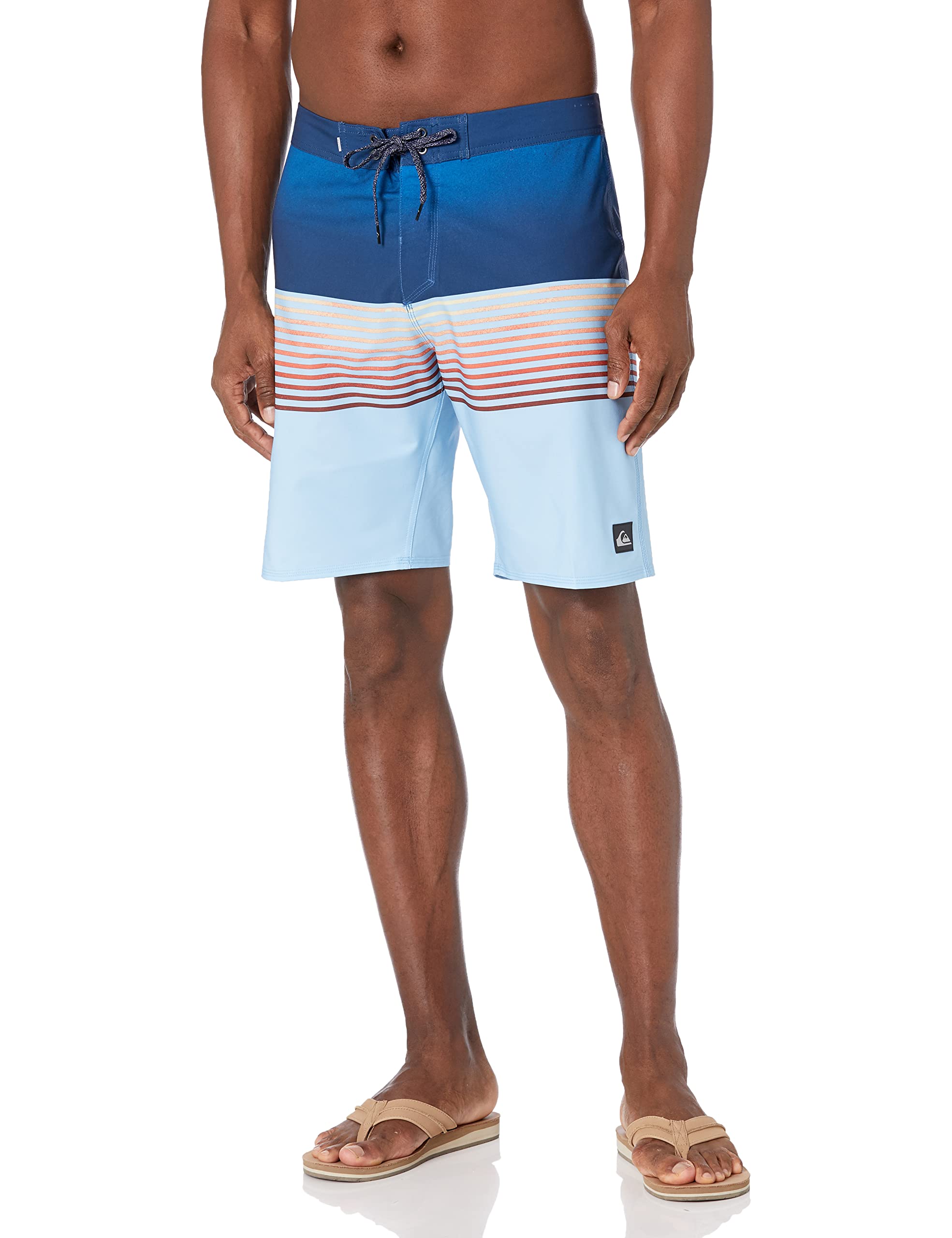 Quiksilver Men's Standard Surfsilk Slab 20 Boardshort Swim Trunk, AIRY Blue, 30