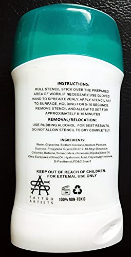 Tattoo Transfer Stick, Tattoo Skin Solution Soap Cream Gel for Transfer Stickers Paper Machine Stencils, Temporary Tattoo Supplies Accessories, Clean Dry Protection Antiperspirant Deodorant; ZYG