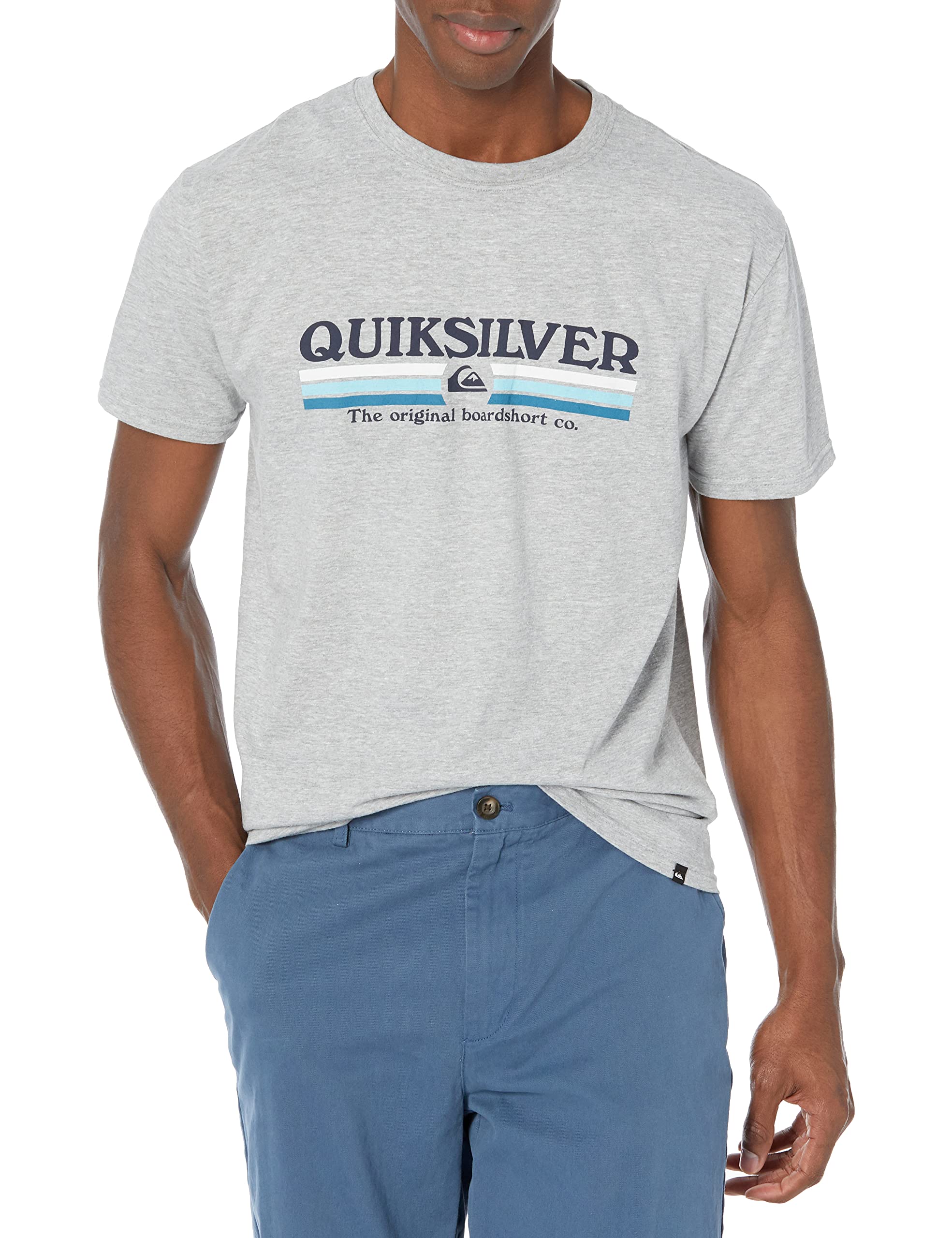 Quiksilver Men's Lined Up Mt0 Tee Shirt, Navy Blazer, XL
