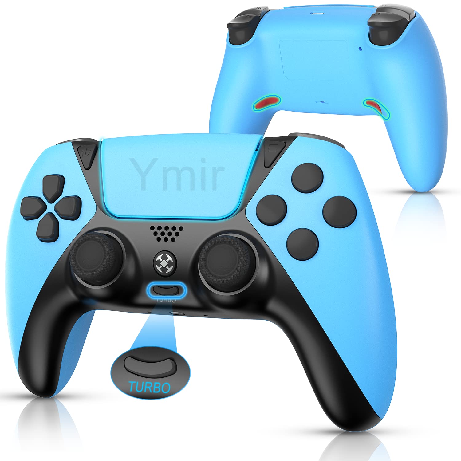 YU33 Wireless Controller for PS4 Controller, Replacement for Playstation 4 Controller, Dual Vibration Pa4 Game Gamepad Joystick Remote Controller for PS4/Slim/Pro with Charging Cable,Blue