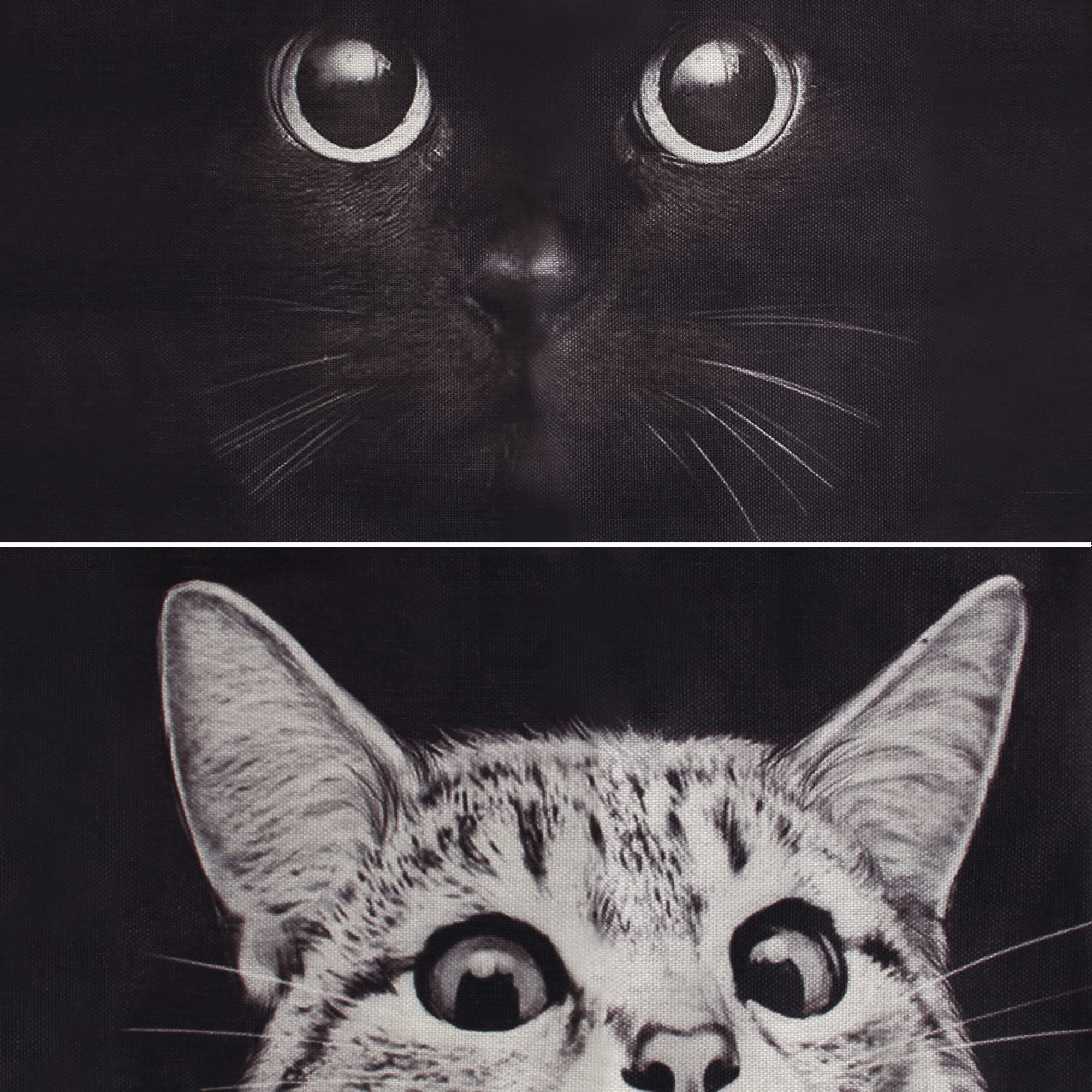 MyKazoe Canvas Reusable Tote Bag Bag for Cat Lovers Value Set with Storage Bag (#2 Mischievous)