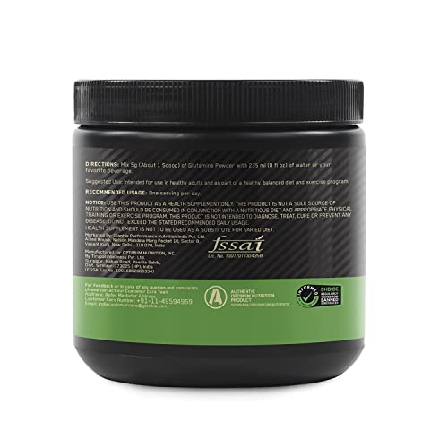 Optimum Nutrition L-Glutamine Muscle Recovery Powder, 300g, Unflavored, 58 Servings