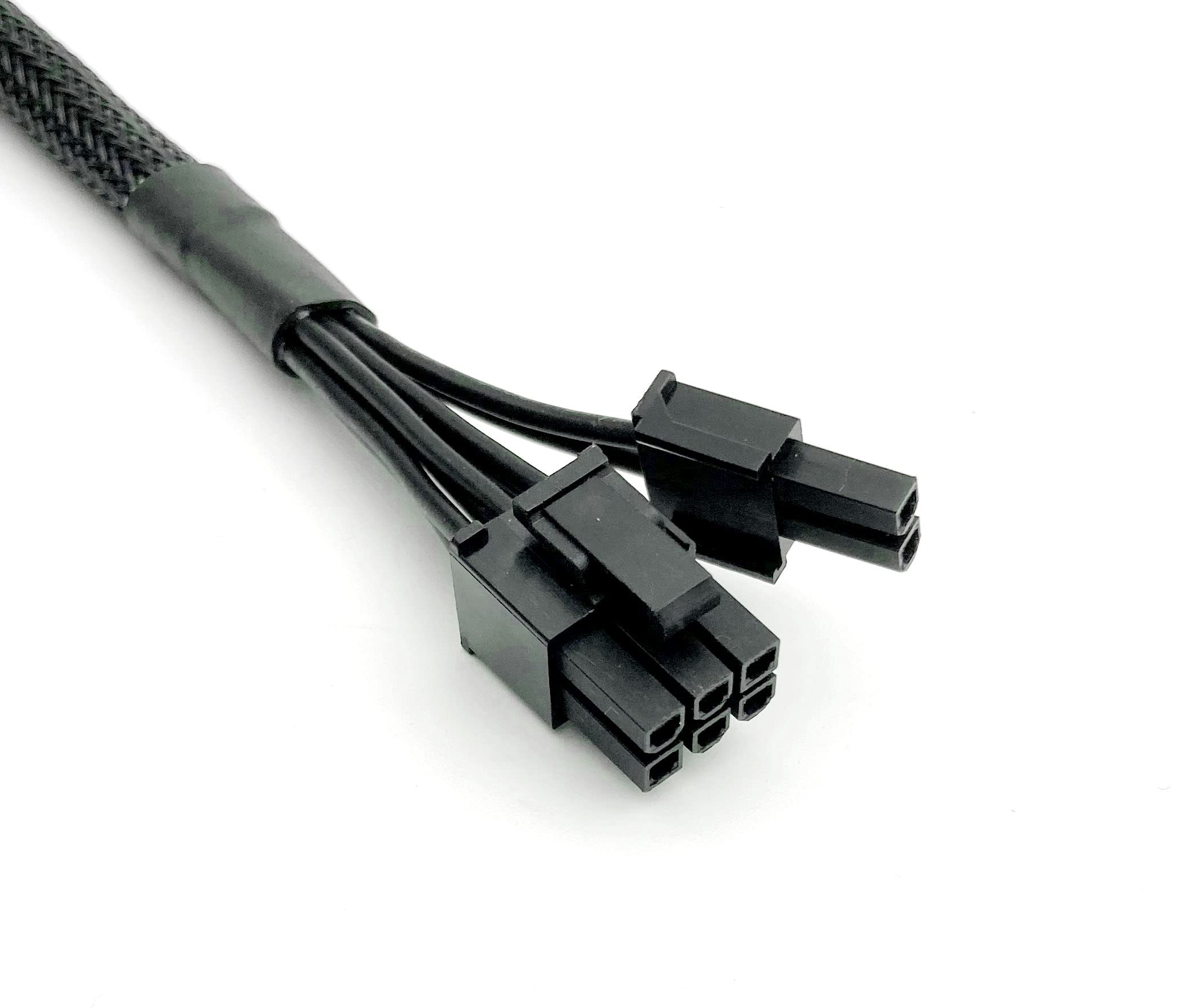 YOUKITTY 8-pin Male to 8-pin (6+2) Male Power Adapter Sleeve Cable for Modular Power Supply 24" (2-Pack)