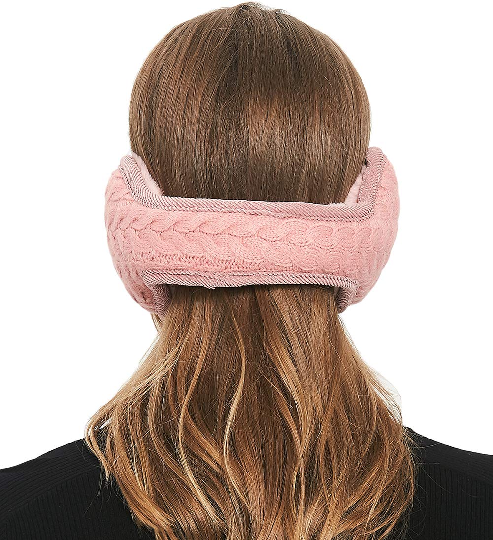 Rungion Unisex Warm Knit Women Earmuff Cashmere Winter Pure Color Earmuffs Fur Earwarmer Adjustable Wrap