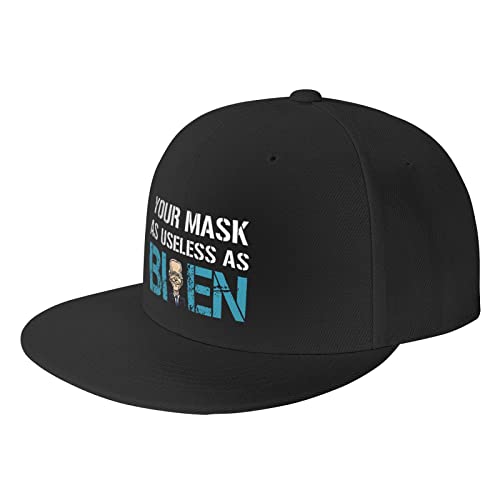 Your Mask is As Useless As Joe Biden Hat Adult Adjustable Baseball Cap Trucker Hats Black