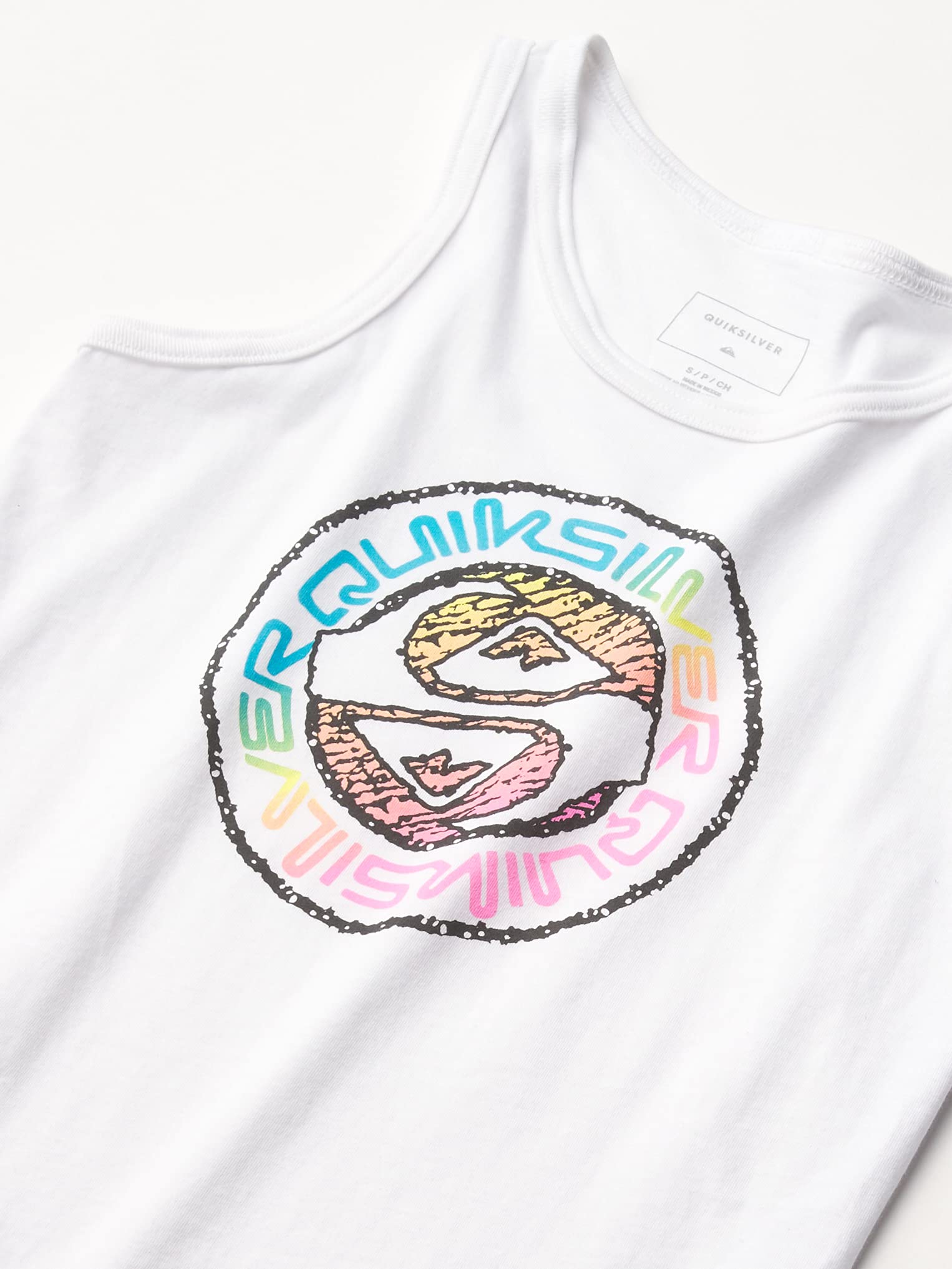 Quiksilver Youth Boys Graphic Tee Tank Top Shirt, White AQBZT04009, XL/16