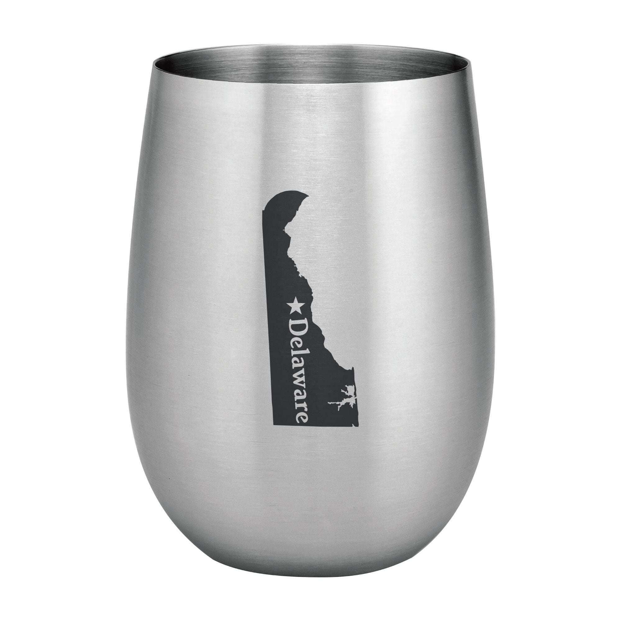 Supreme Housewares 18/8 Stainless Steel 15 oz. Stemless Wine Glass, Unbreakable and Shatterproof Metal, for Wine and Beverage (Delaware)