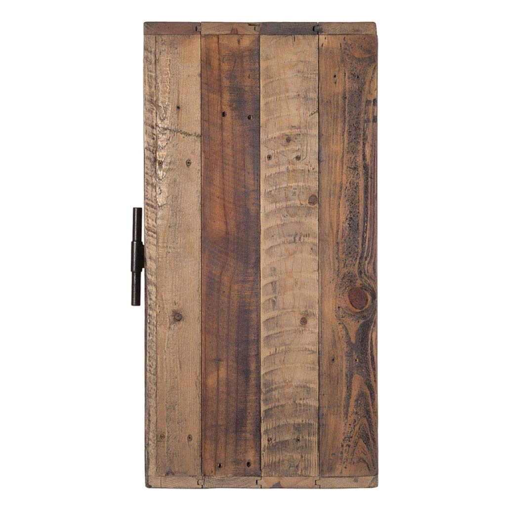 RANRANJJ Rustic Wood and Metal Wall Mounted Double Door Storage Cabinet