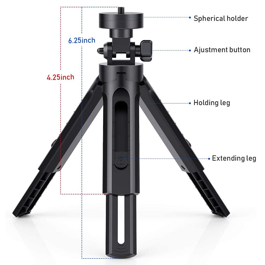 PC Video Webcam with Microphone HD 1080P Clip-on Camera 360° Rotatable and USB Driver-Free Web Cam for Teaching/Gaming/Conferencing/YouTube/Skype/Facebook/Whatsapp Tripod