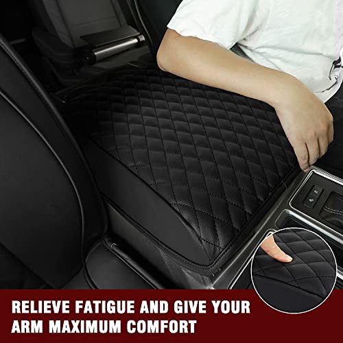 Seven Sparta Center Console Cover Only Compatible with Ford F150 2021+ Comfortable PU Leather Center Console Armrest Cushion Armrest Cover