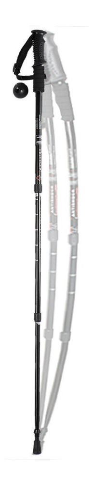 Pair 2 Trekking Walking Hiking Sticks Poles Alpenstock Anti-Shock 65-135cm Black