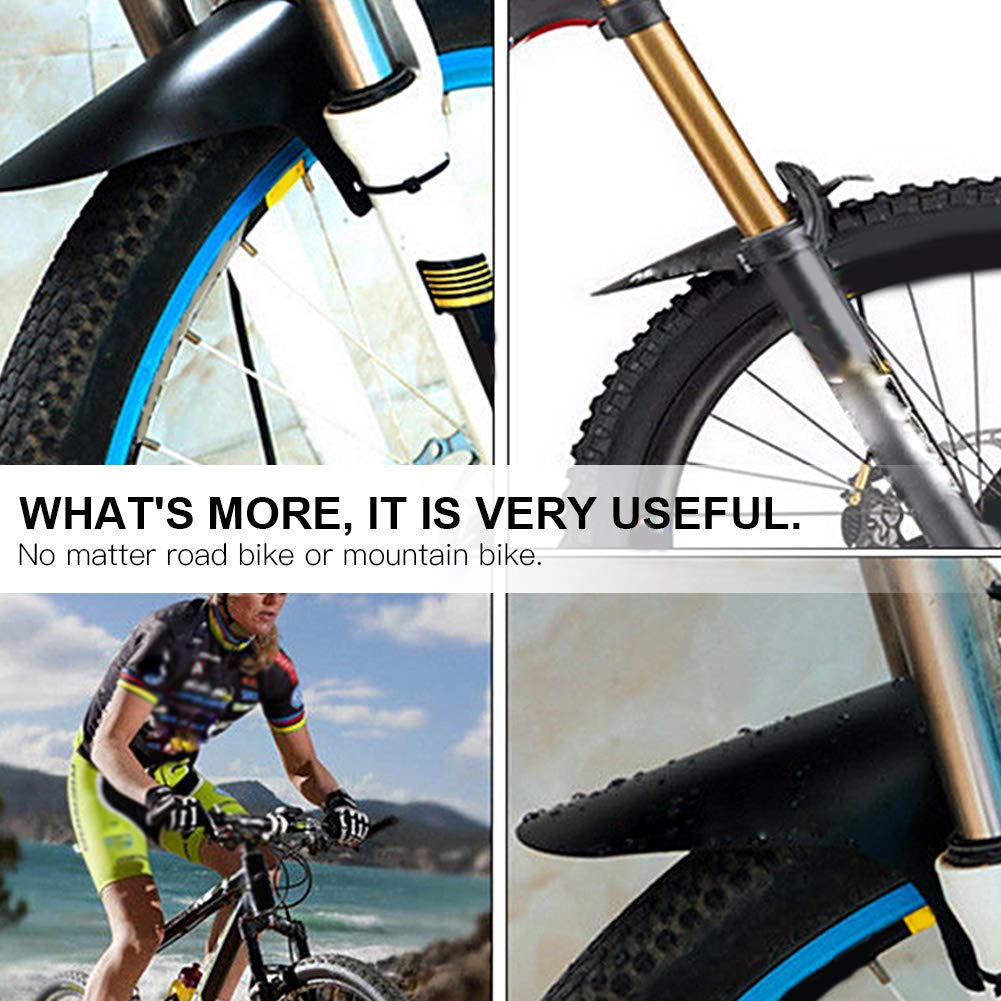 Tgoon Bicycle Mudguar, Easy Installation Bicycle Effective Front and Rear Bicycle for Road Bike for Mountain Bike