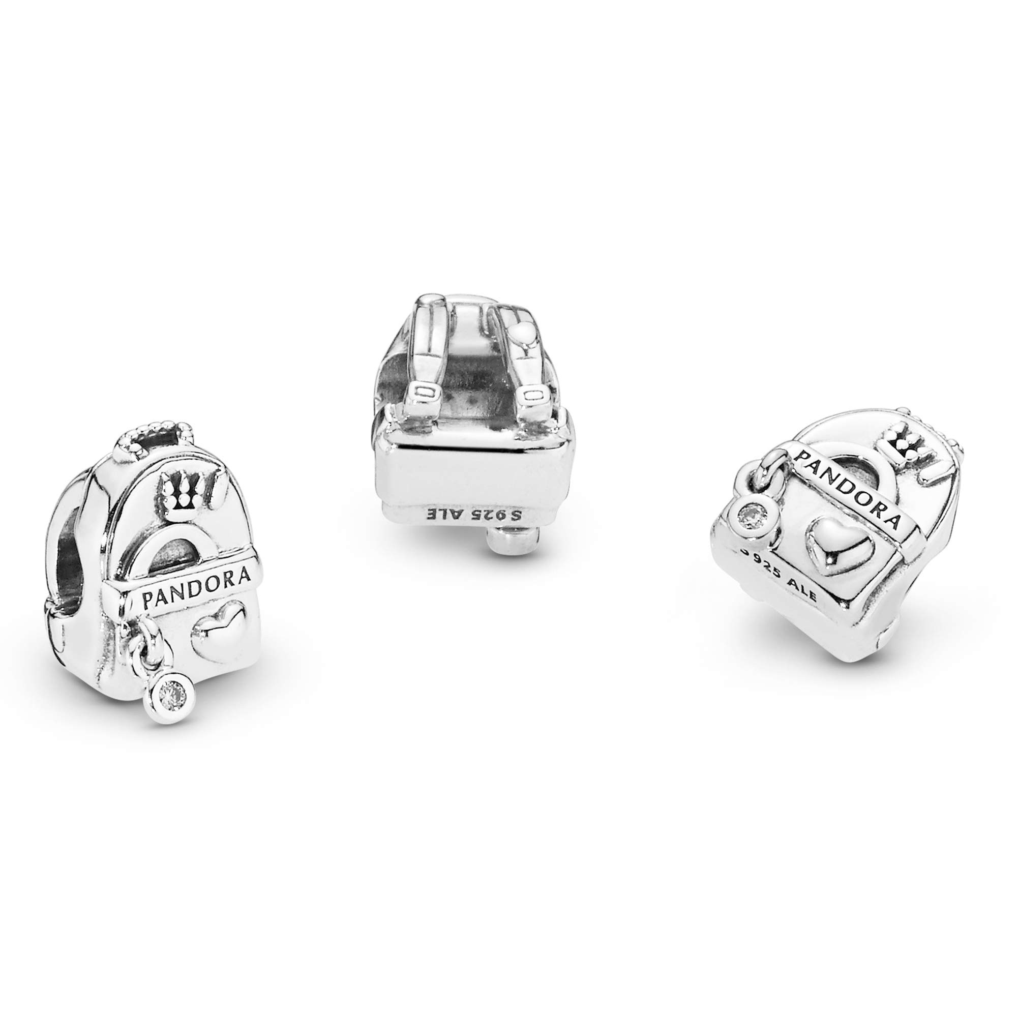 Pandora Jewelry Adventure Bag Cubic Zirconia Charm in Sterling Silver