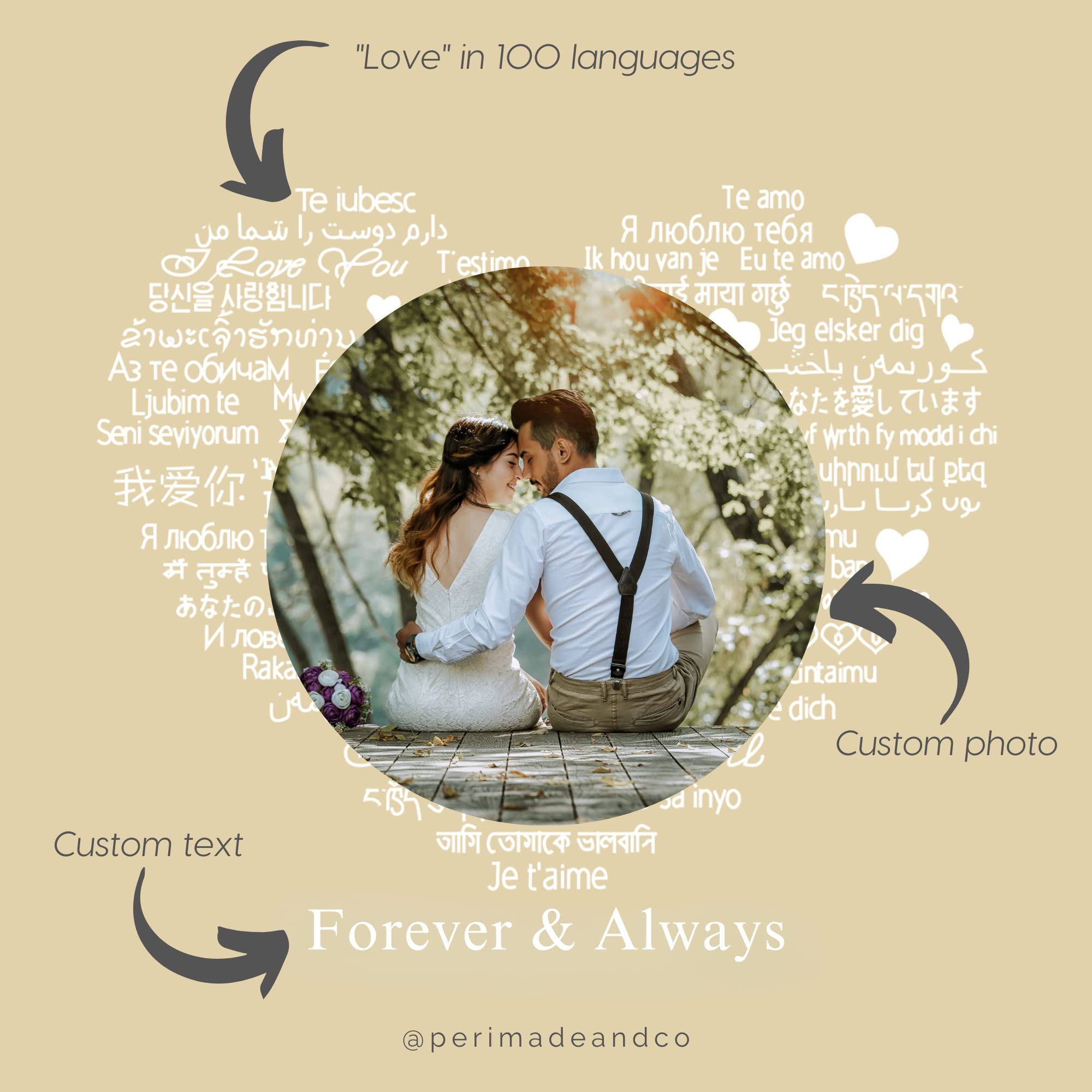 PERIMADE Custom Photo Bracelet Personalized Picture Inside Projection Bracelet Customized Photo Circle Charm - Memorial Gift for Women Men Couples Friends Pets, Silver
