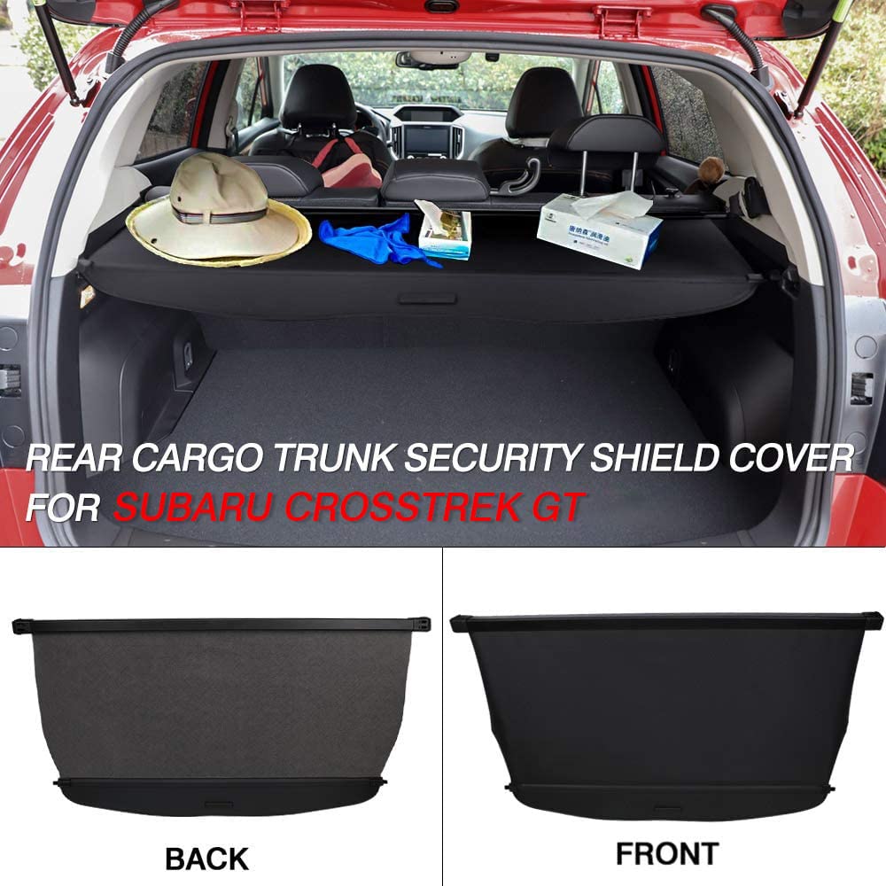 Powerty Compatible with Cargo Cover Subaru Crosstrek and Impreza 2018-2023 Accessories Rear Trunk Security Cover Retractable Trunk Cover Shielding Shade (Not Fit for Plug-in and Hybrid Models)