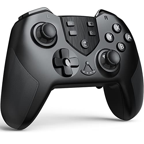 TERIOS Wireless Pro Controller Compatible with Nintendo Switch,Switch Lite - Premium Joypad for Video Games - 3 Levels of Turbo Speed - Adjustable Vibration Intensity - 800mAh Battery (Dark Black)