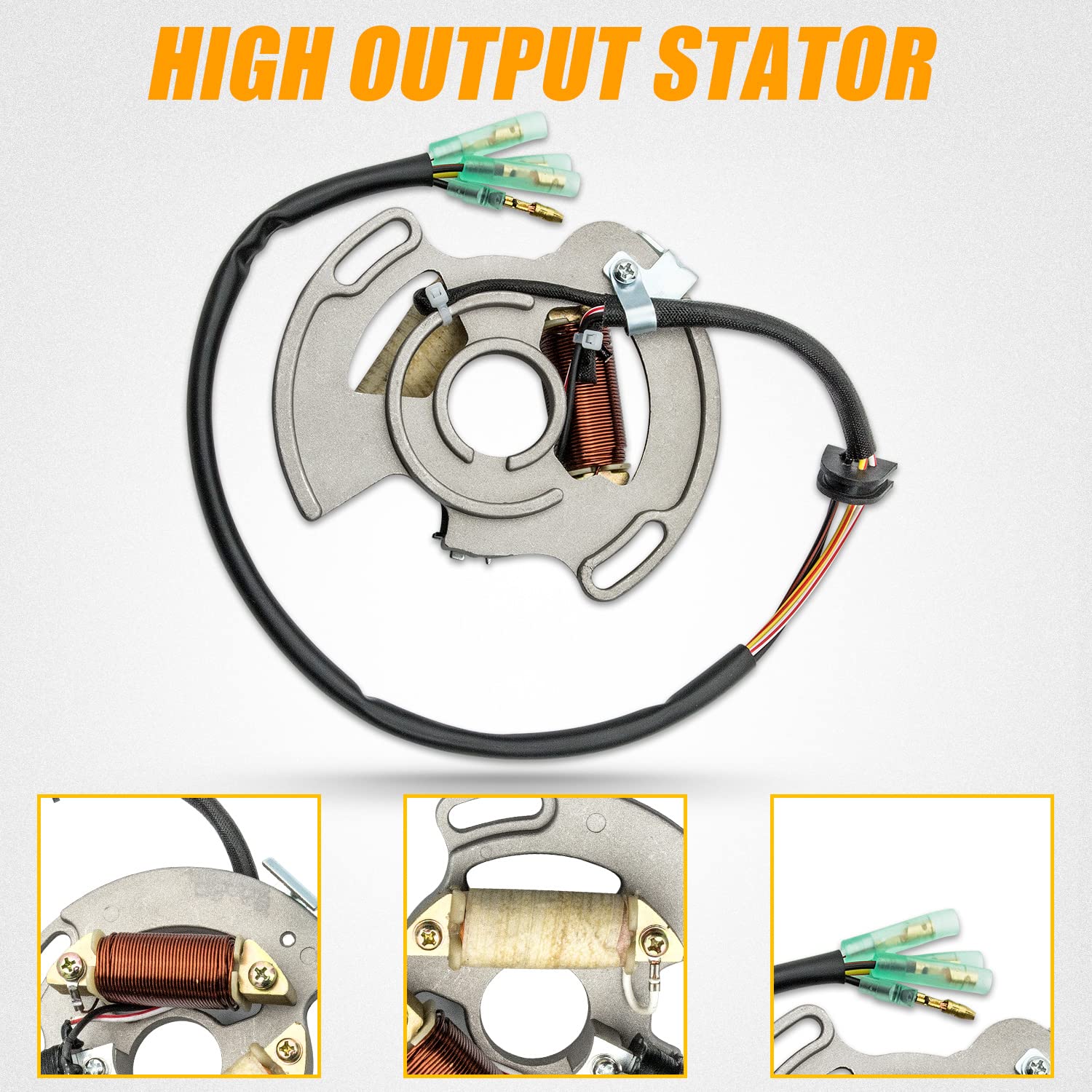 Tepeng Ignition Coil, Output Stator Regulator Compatible with Yamaha Blaster YFS200 1997 1998 1999 2000 2001 with Spark Plug CDI Box Replace 3JM-85560-00-00 3FL-85540-10-00 3KJ-82310-10-00