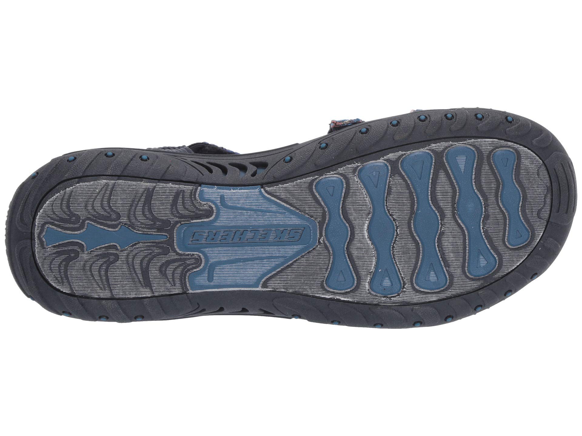 Skechers Women's Reggae-Sew Me-Boho Woven Strappy Slingback Sandal, Navy Multi, 8.5