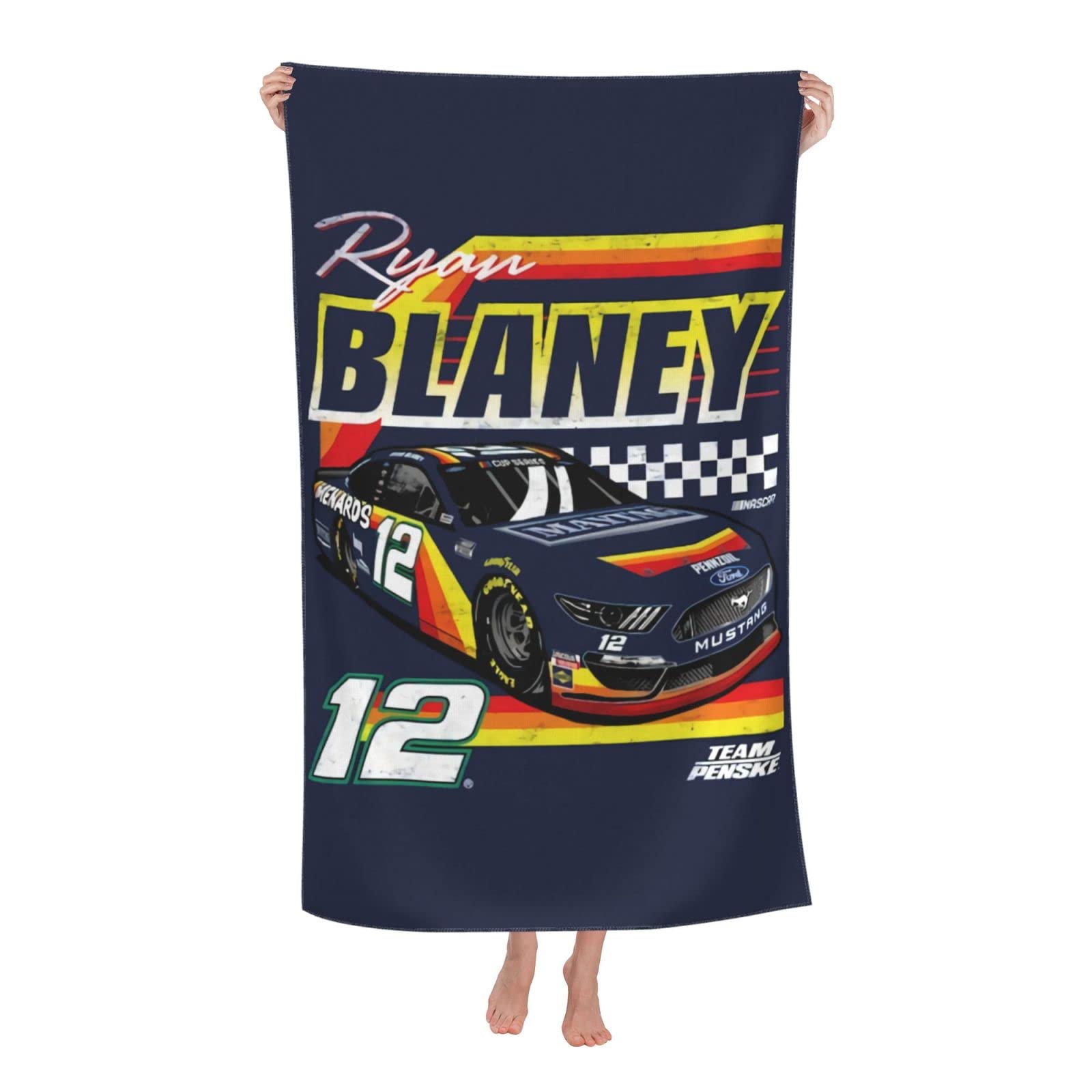 RATRIG Ryan Blaney 12 Beach Towel Soft and Quick Dry Swim Bath Microfiber Lightweight Absorbent Blanket Travel Carpet Rug 32x52 in