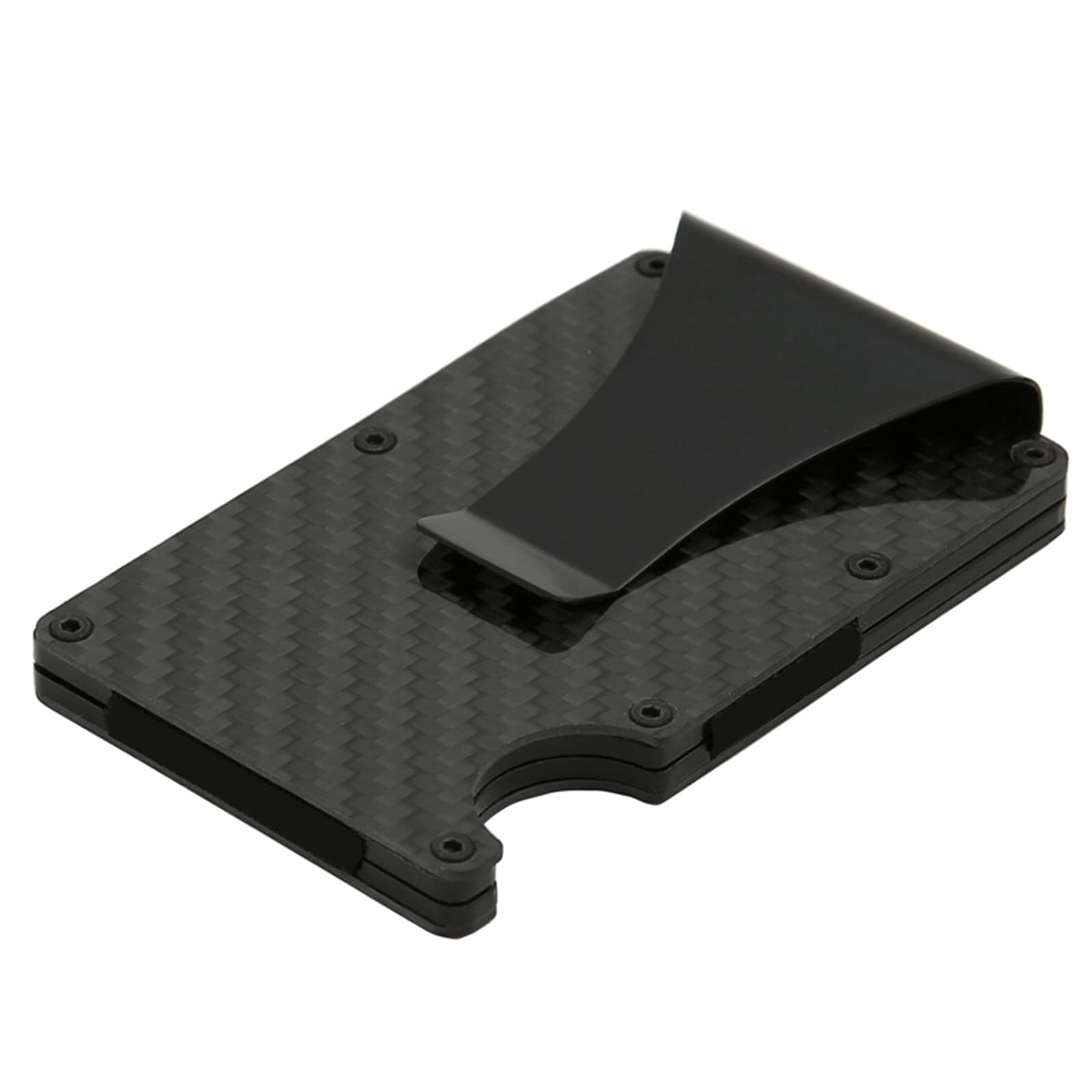 Yunnyp Minimalist Wallet for Men Carbon Fiber Wallet RFID Blocking Aluminum Slim Cash Credit Card Holder