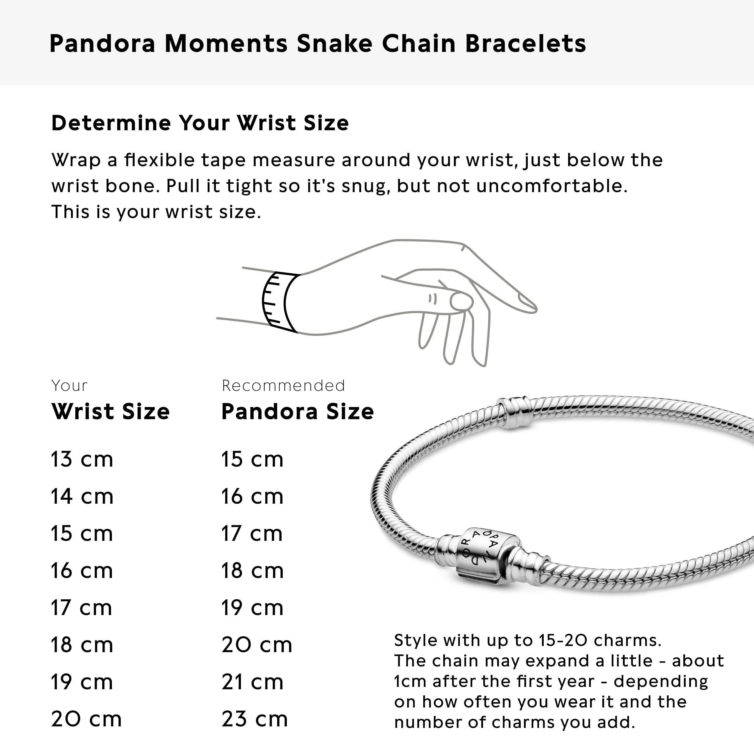 PANDORA Moments Barrel Clasp Snake Bracelet